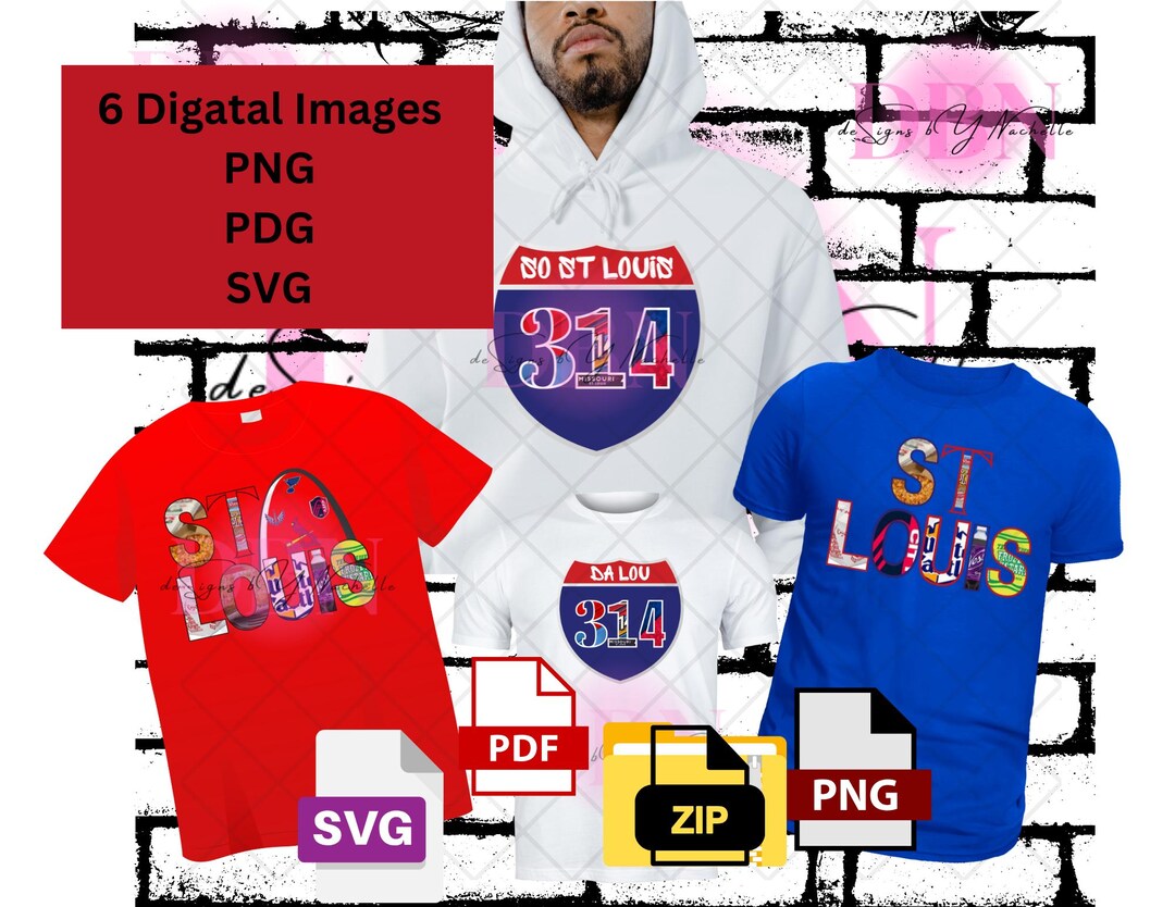 314 St Louis Bundle & Interstate Images PNG SVG PDF - Etsy