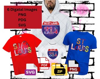 314 St Louis Bundle & Interstate Images PNG SVG PDF - Etsy