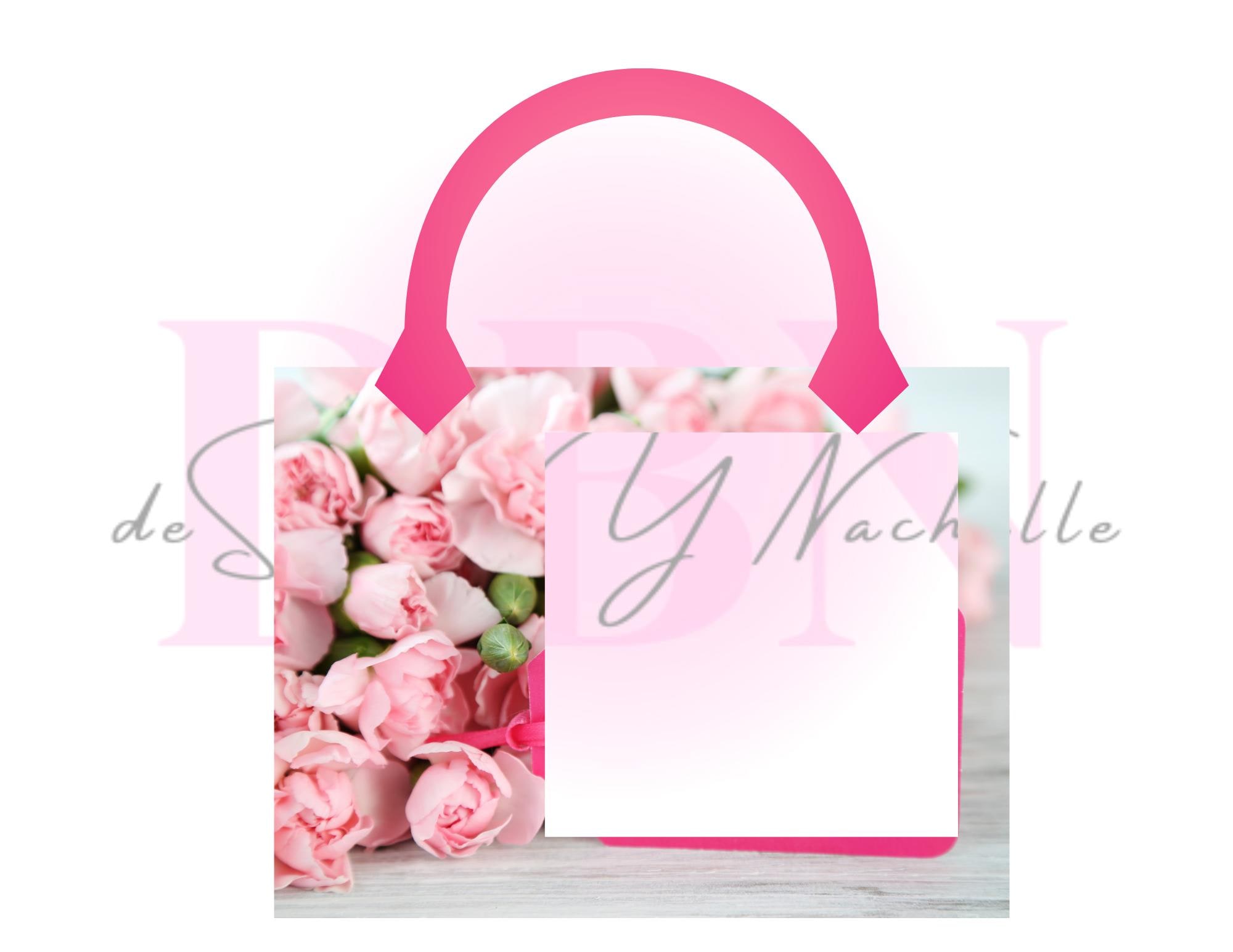 Mothers Day Rose Purse Gift Bag Box Canva DIY Purse Template, Designer ...