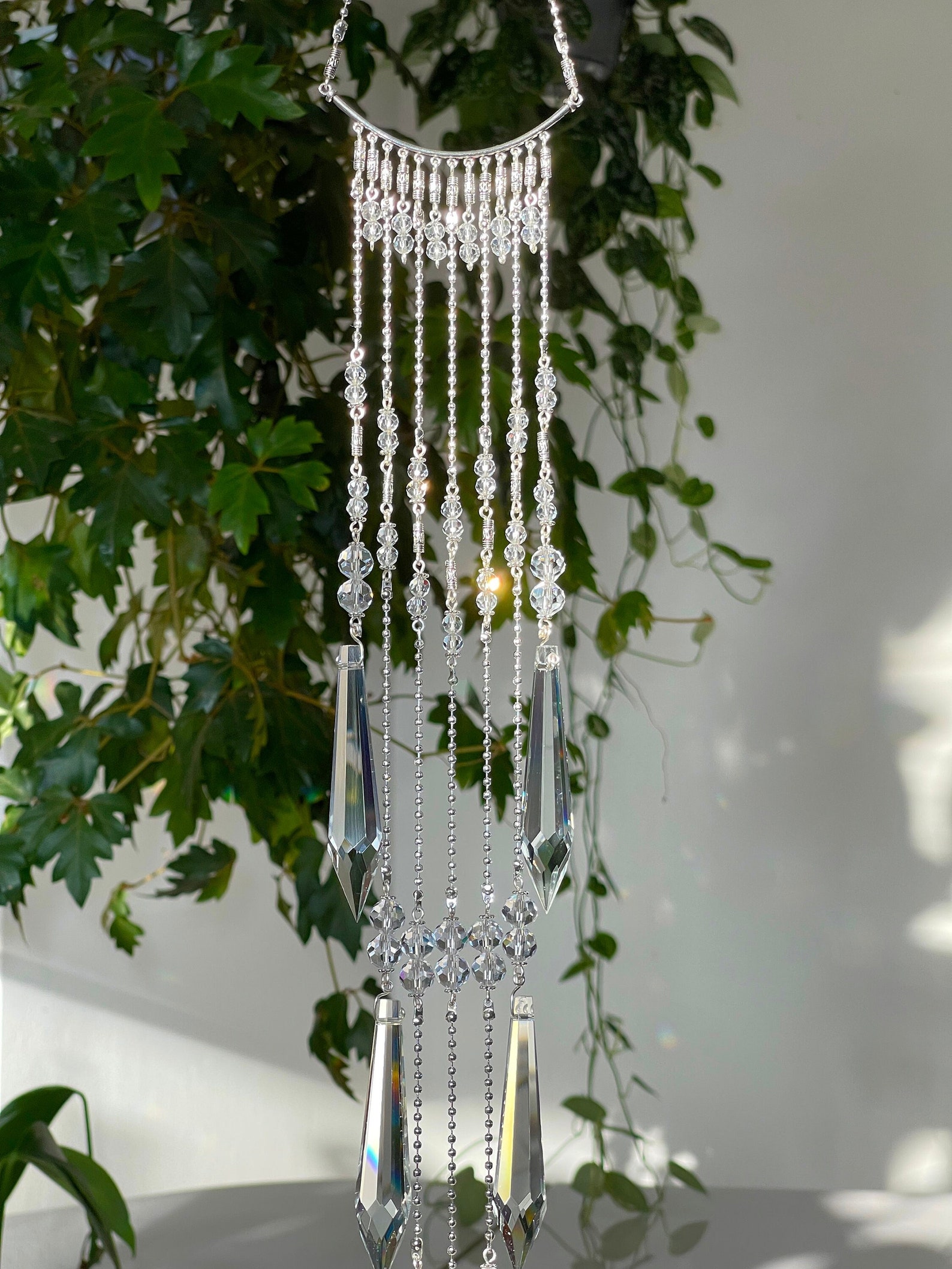 Unique Crystal Window Decoration Suncatcher Chandelier - Etsy