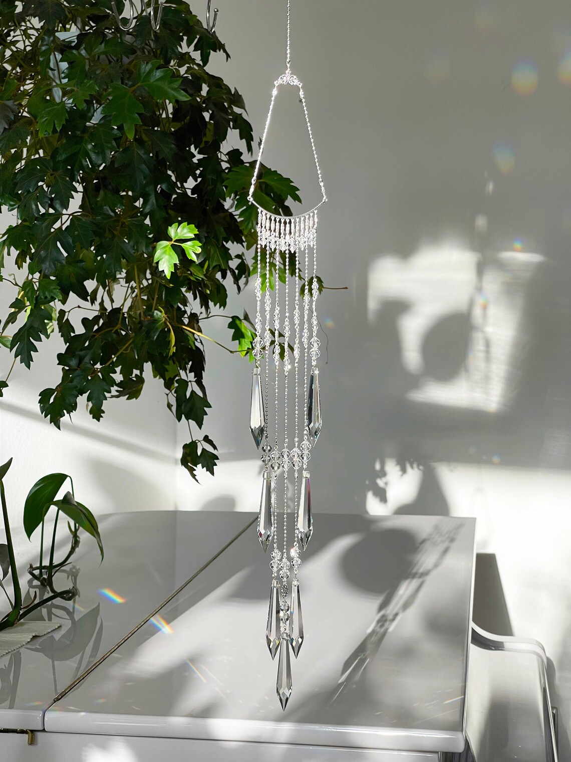 Unique Crystal Window Decoration Suncatcher Chandelier - Etsy