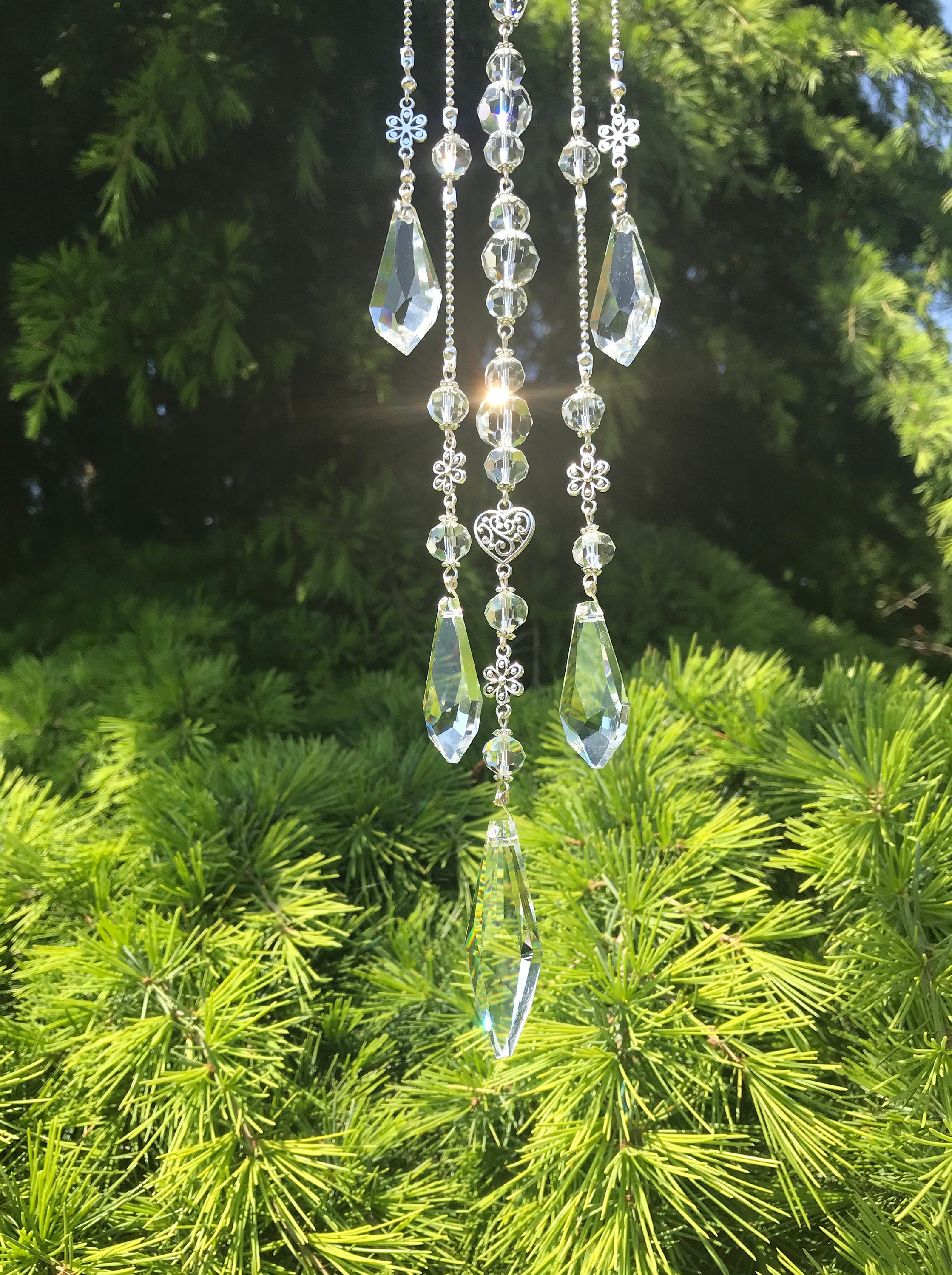 Unique Crystal Window Decoration Suncatcher Chandelier Hanging, Sun ...