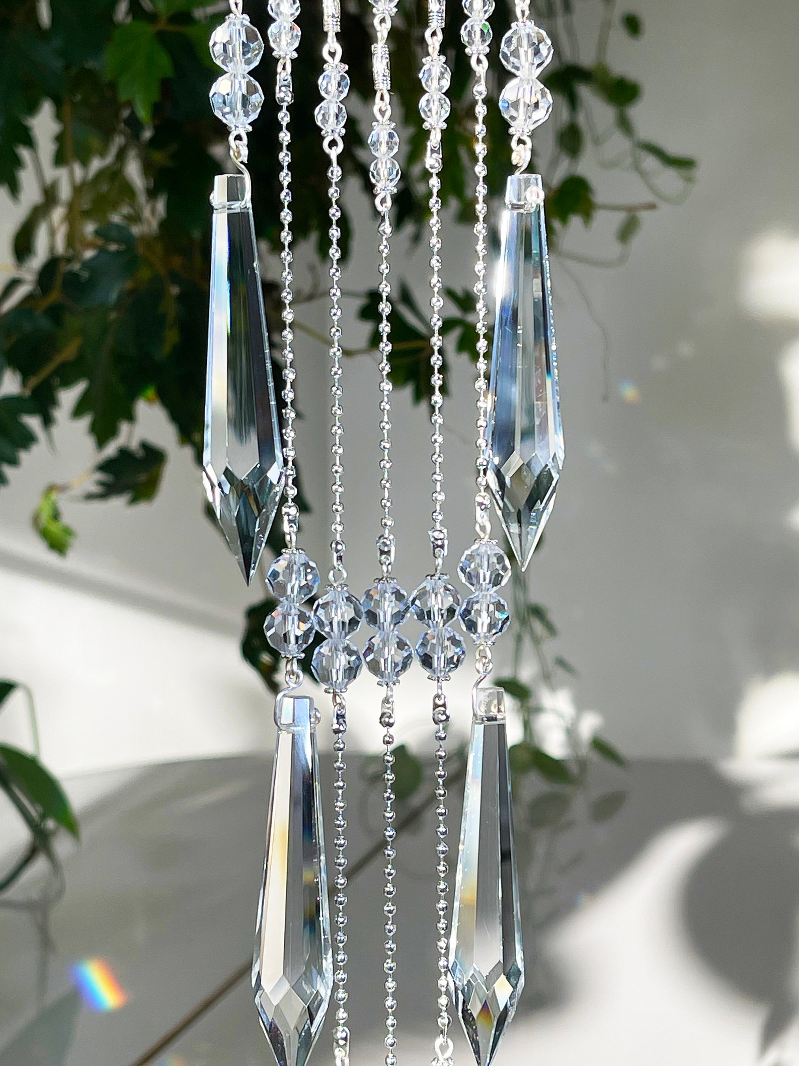Unique Crystal Window Decoration Suncatcher Chandelier - Etsy