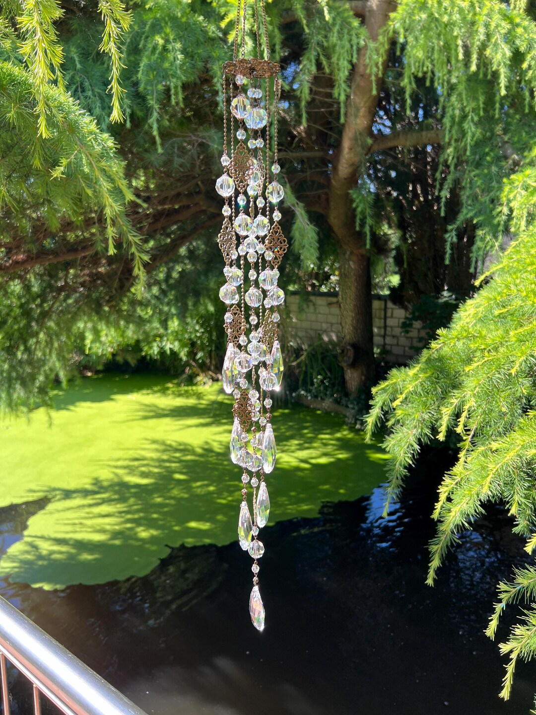 Crystal Suncatcher Chandelier: Bronze Window Lightcatcher - Etsy