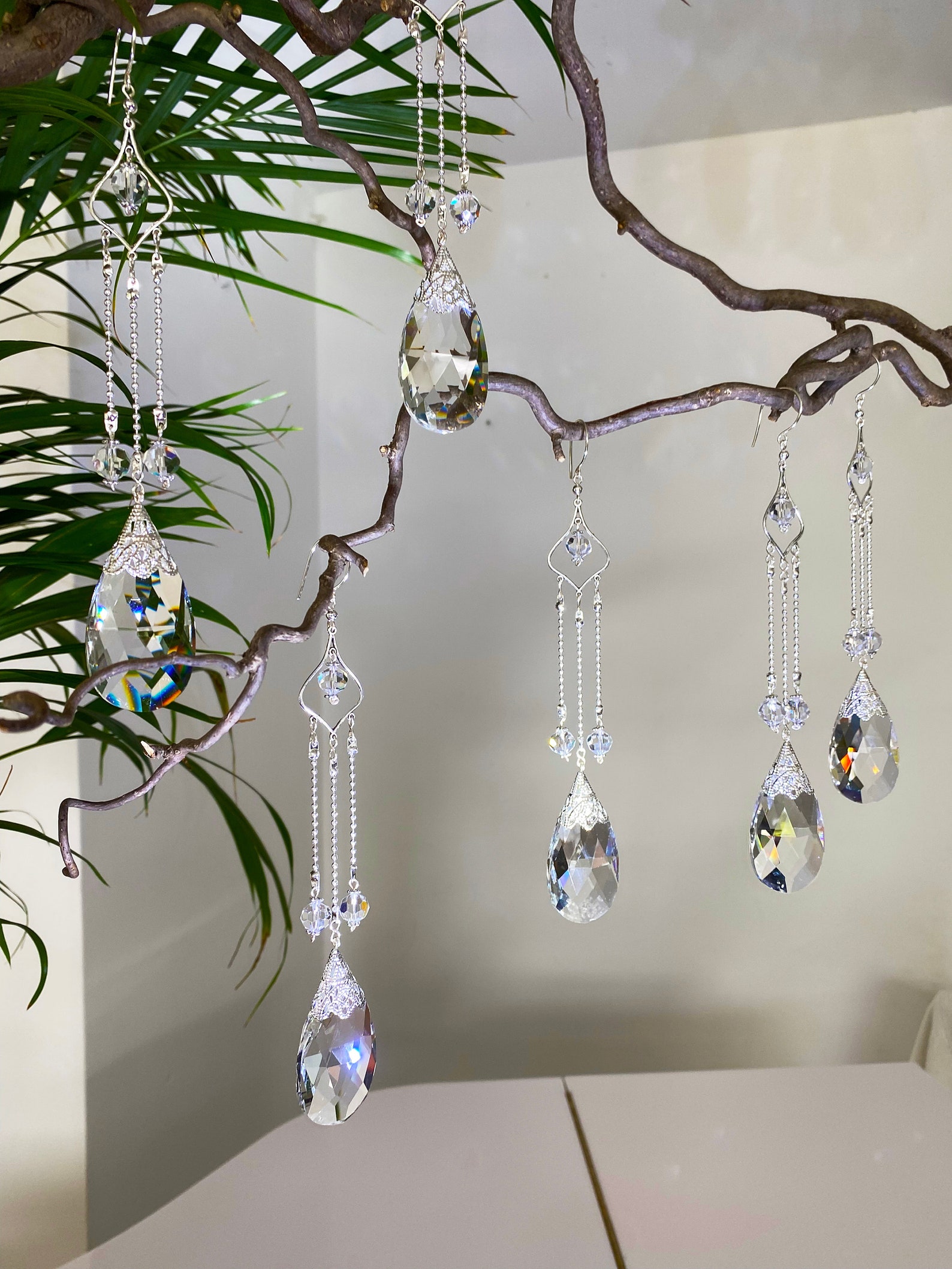 6-set Unique Crystal Decor Hangings Suncatcher Crystals for - Etsy