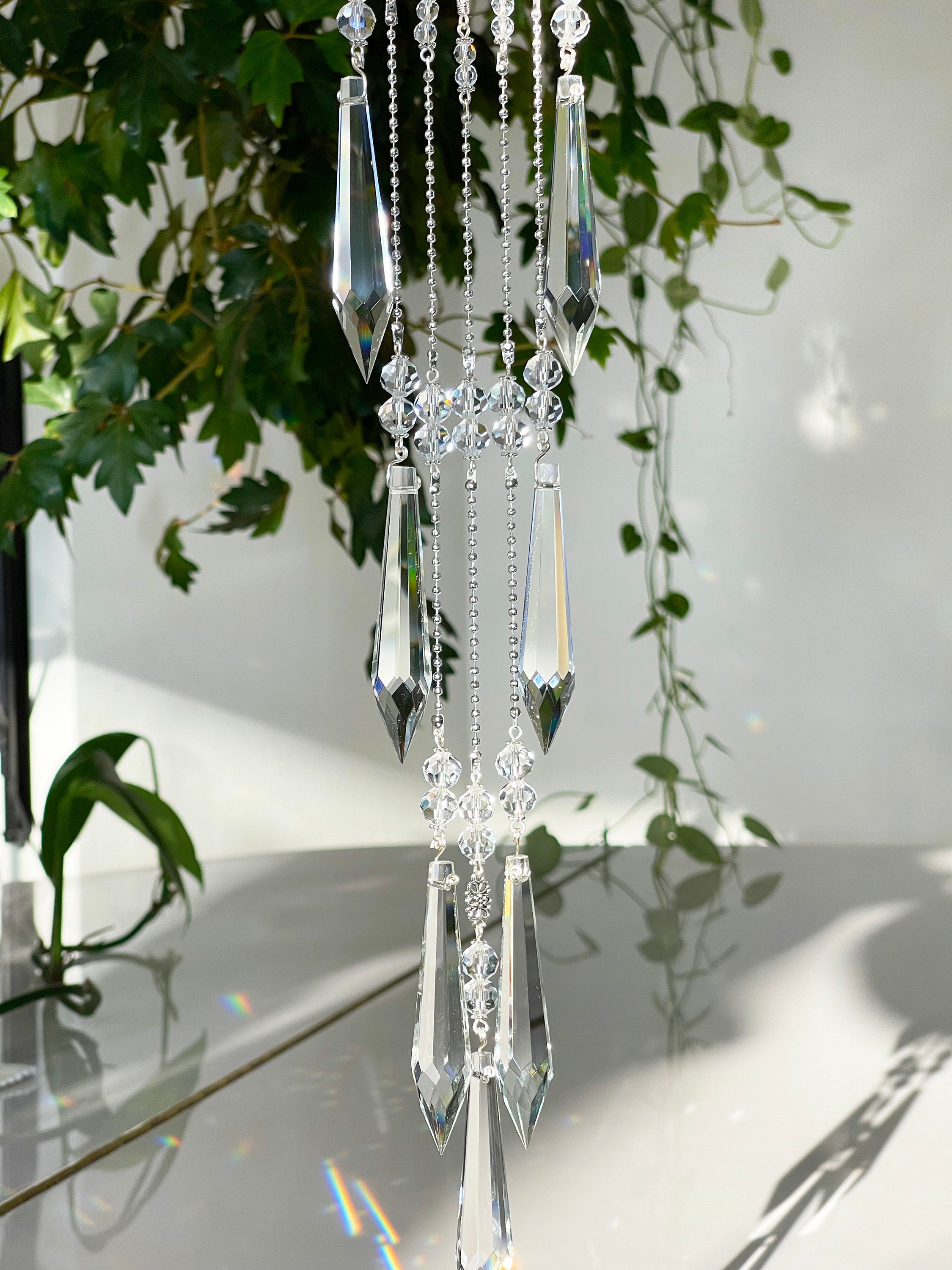 Unique Crystal Window Decoration Suncatcher Chandelier - Etsy