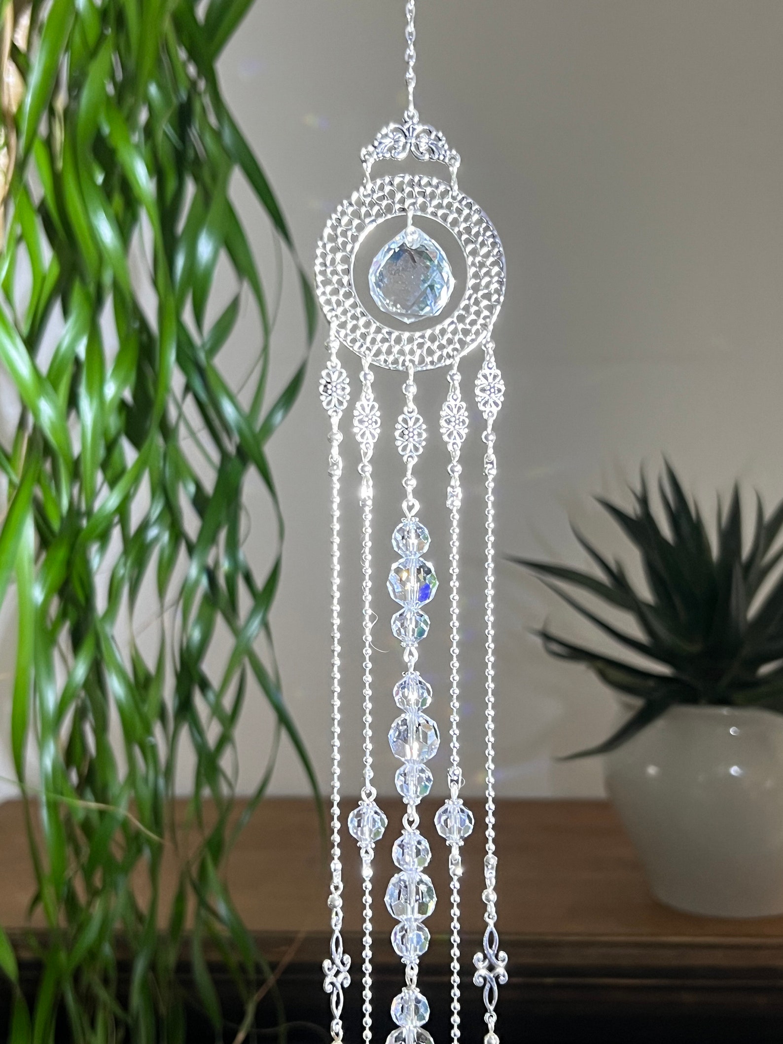 Unique Crystal Window Decoration Suncatcher Chandelier Hanging, Sun ...