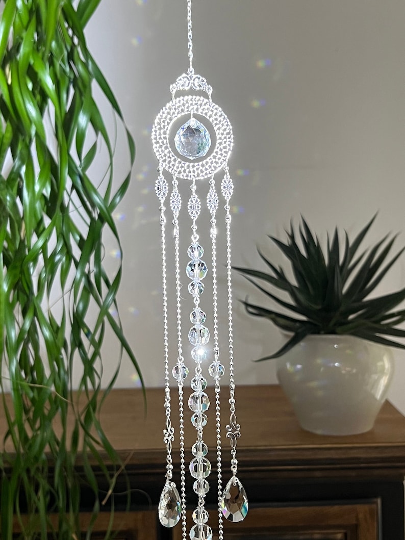 Unique Crystal Window Decoration Suncatcher Chandelier Hanging, Sun ...