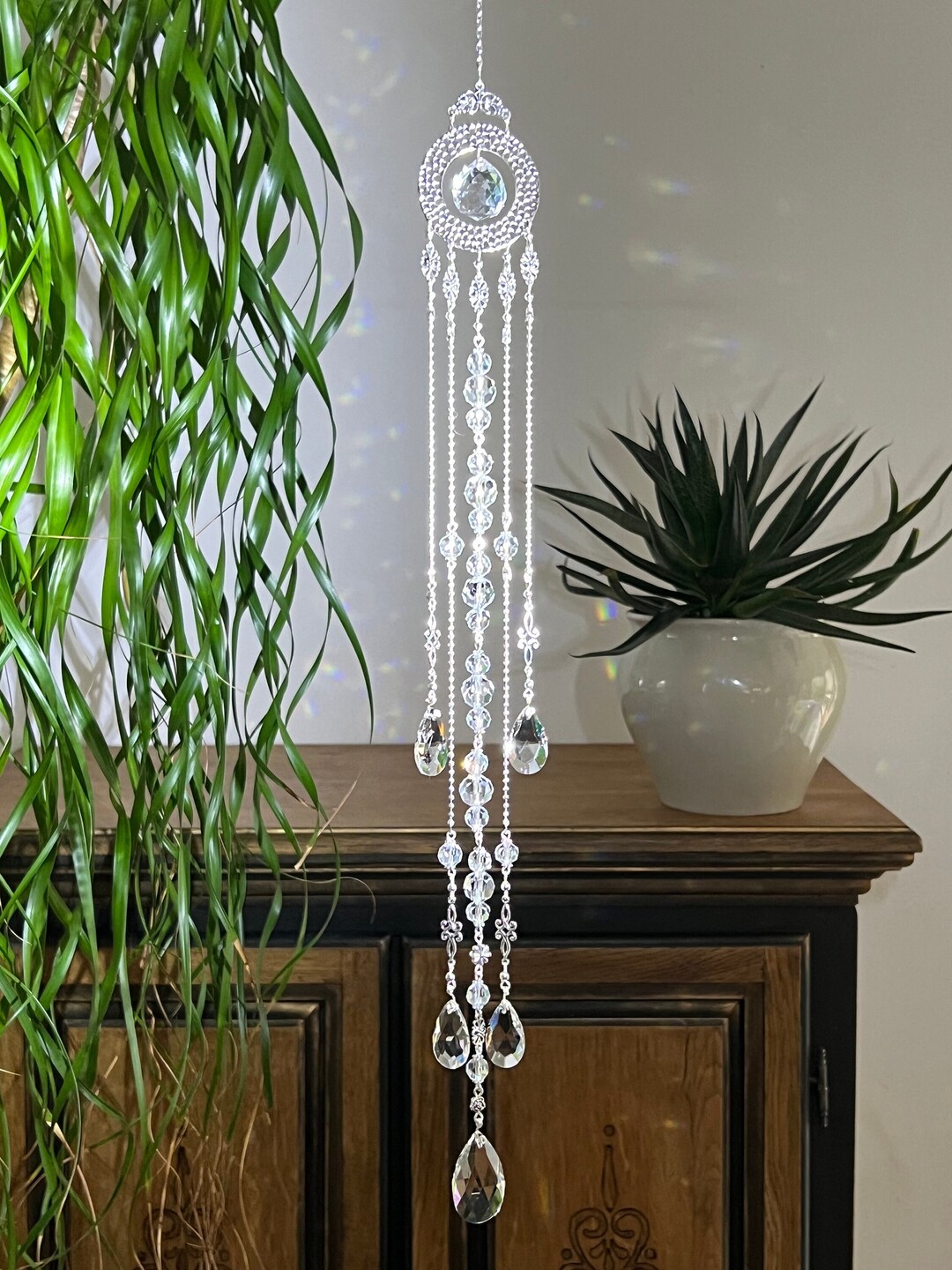 Unique Crystal Window Decoration Suncatcher Chandelier Hanging, Sun ...
