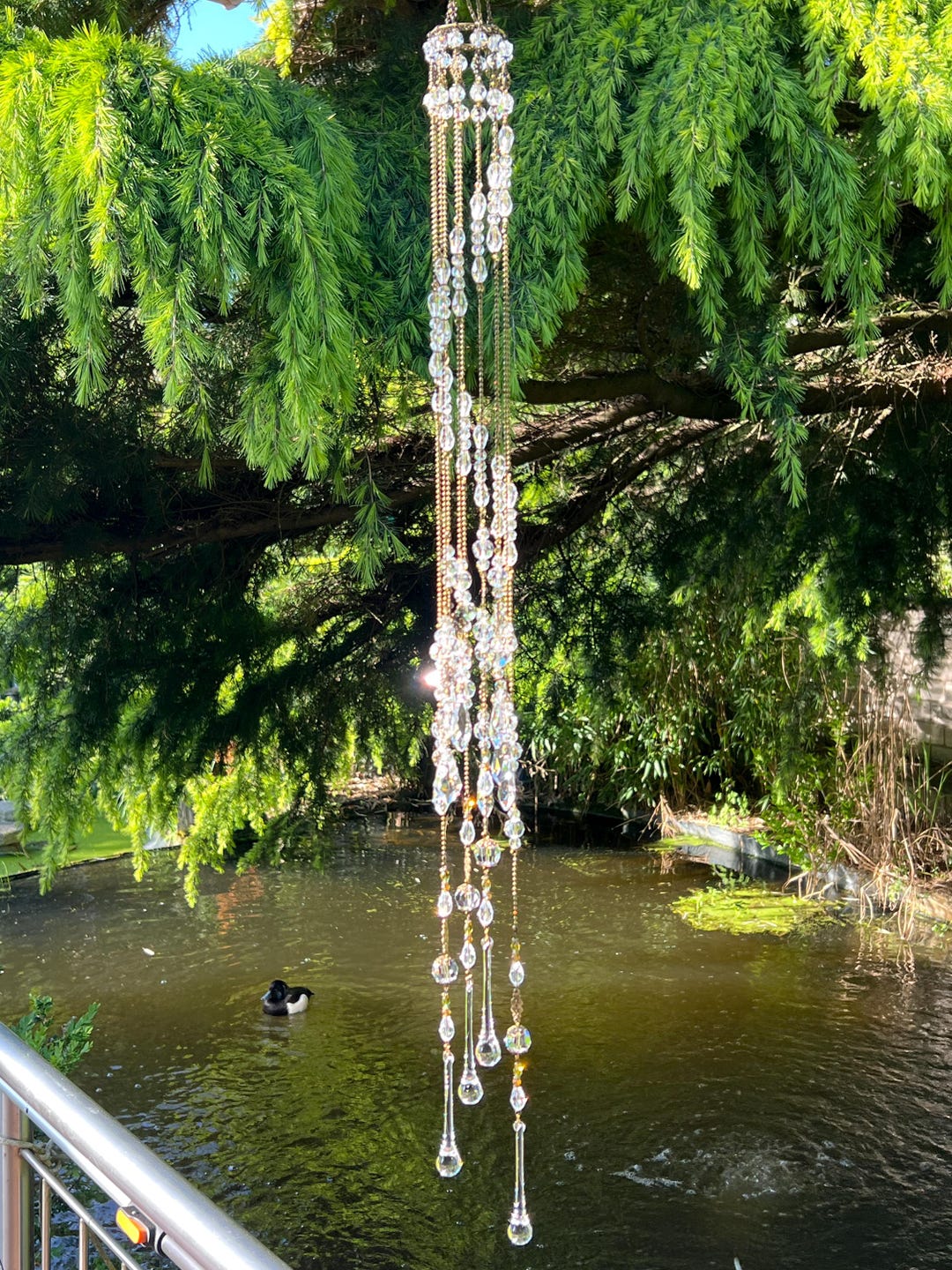 Elegant Long Crystal Suncatcher Chandelier – Hanging Lightcatcher for Windows, Crystal Window ...