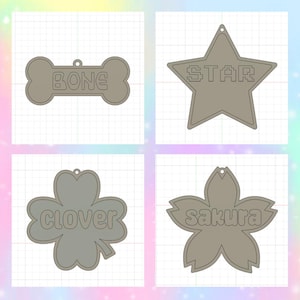 Custom 3d-printed Fursuit Name Tag ID Badge for Collars - Etsy