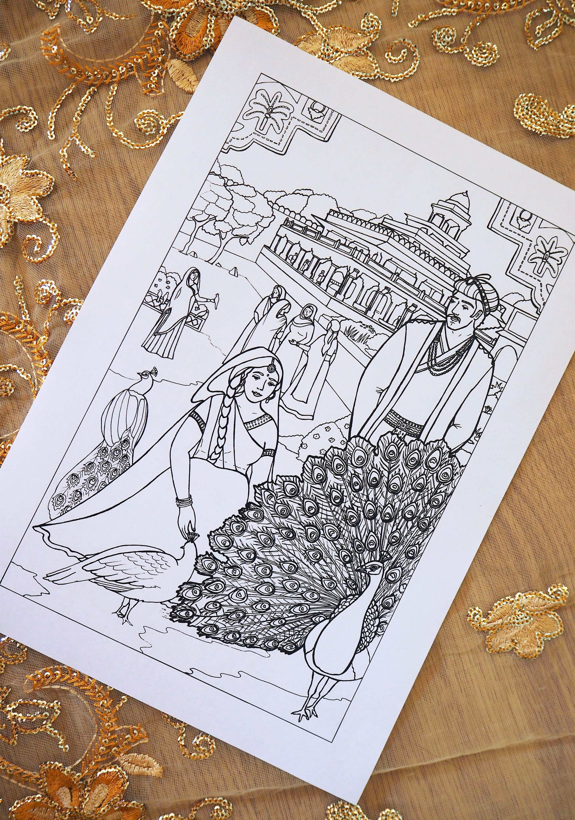 India Printable Coloring Page Historical Themes Around the - Etsy
