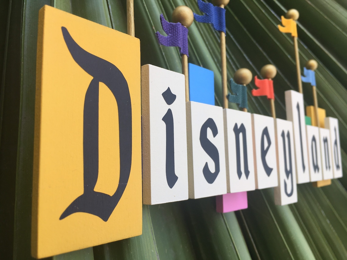 Vintage Disneyland Entrance Sign 12 - Etsy