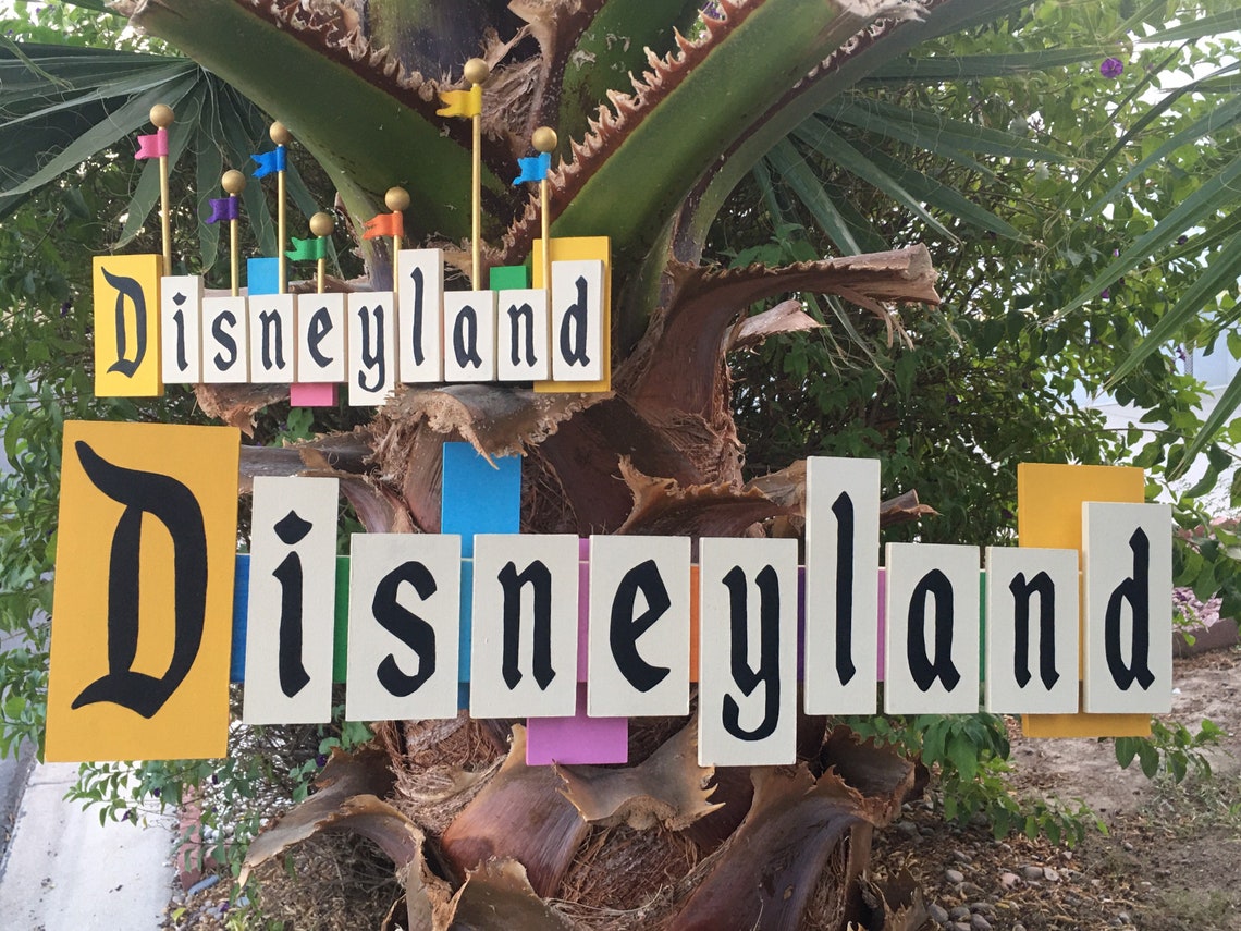 Vintage Disneyland Entrance Sign Without Flags - Etsy