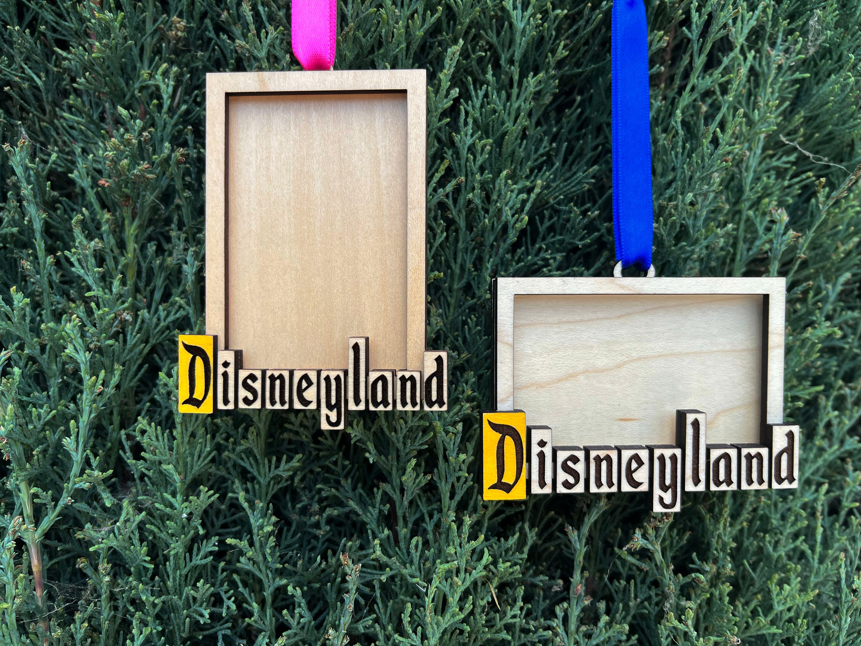 Disneyland Sign Photo Frame Ornament With Personalization - Etsy