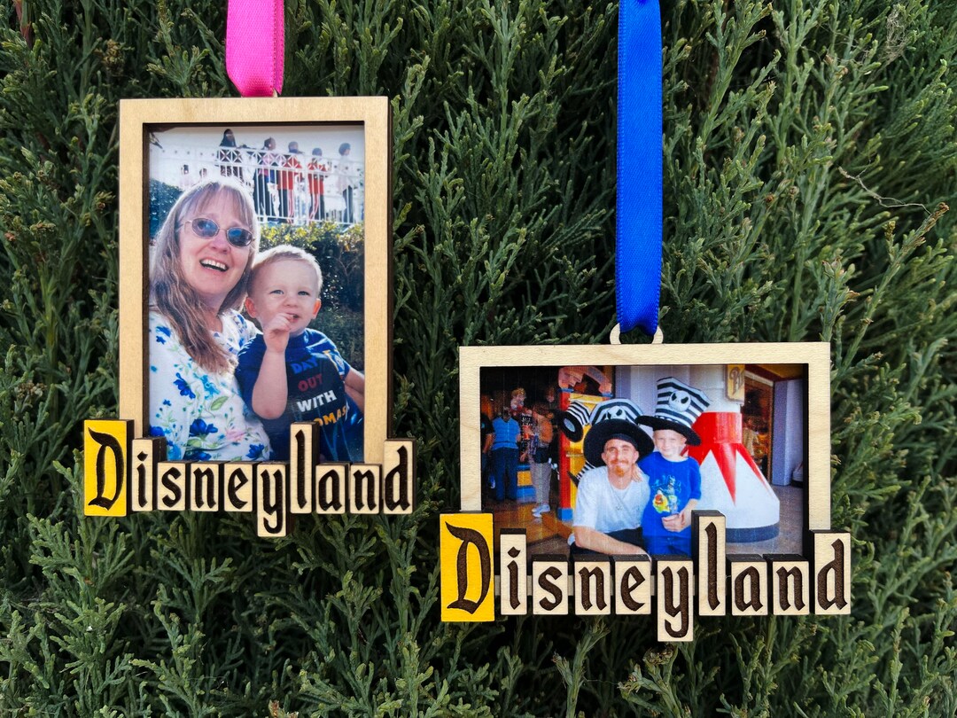 Disneyland Sign Photo Frame Ornament With Personalization Option - Etsy