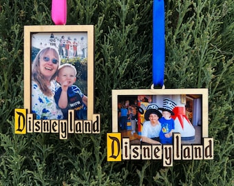 Disneyland Photo Frame Ornament With Personalization Option - Etsy
