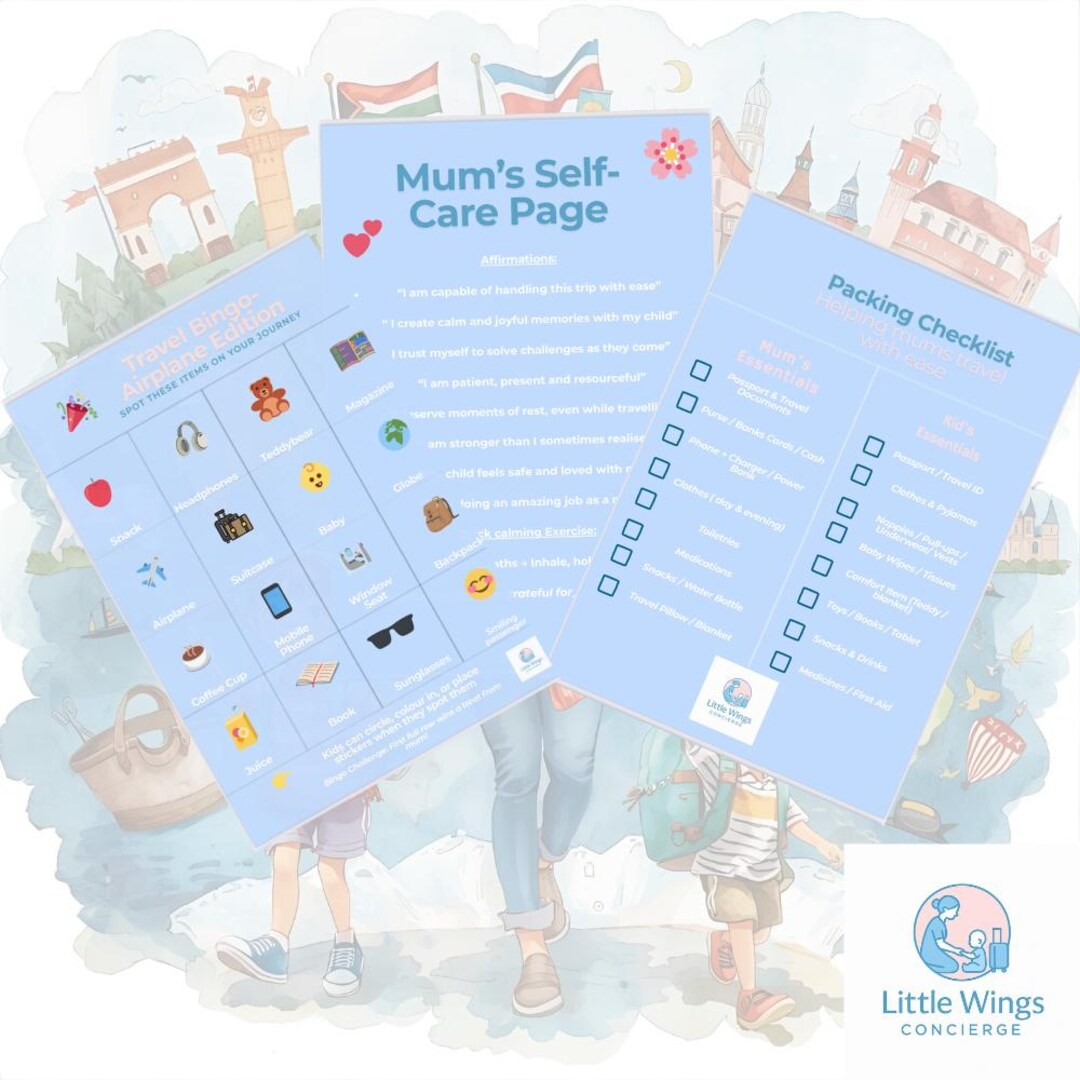 Single Mum Travel Planner: Kids' Activity Pack (printable) - Etsy