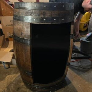 Handcrafted Whiskey Barrel Mini Bar With Double Doors - Etsy UK