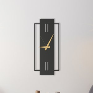 Oversized Modern Wall Clock, Large Unique Wall Clock, Rectangle Wall ...