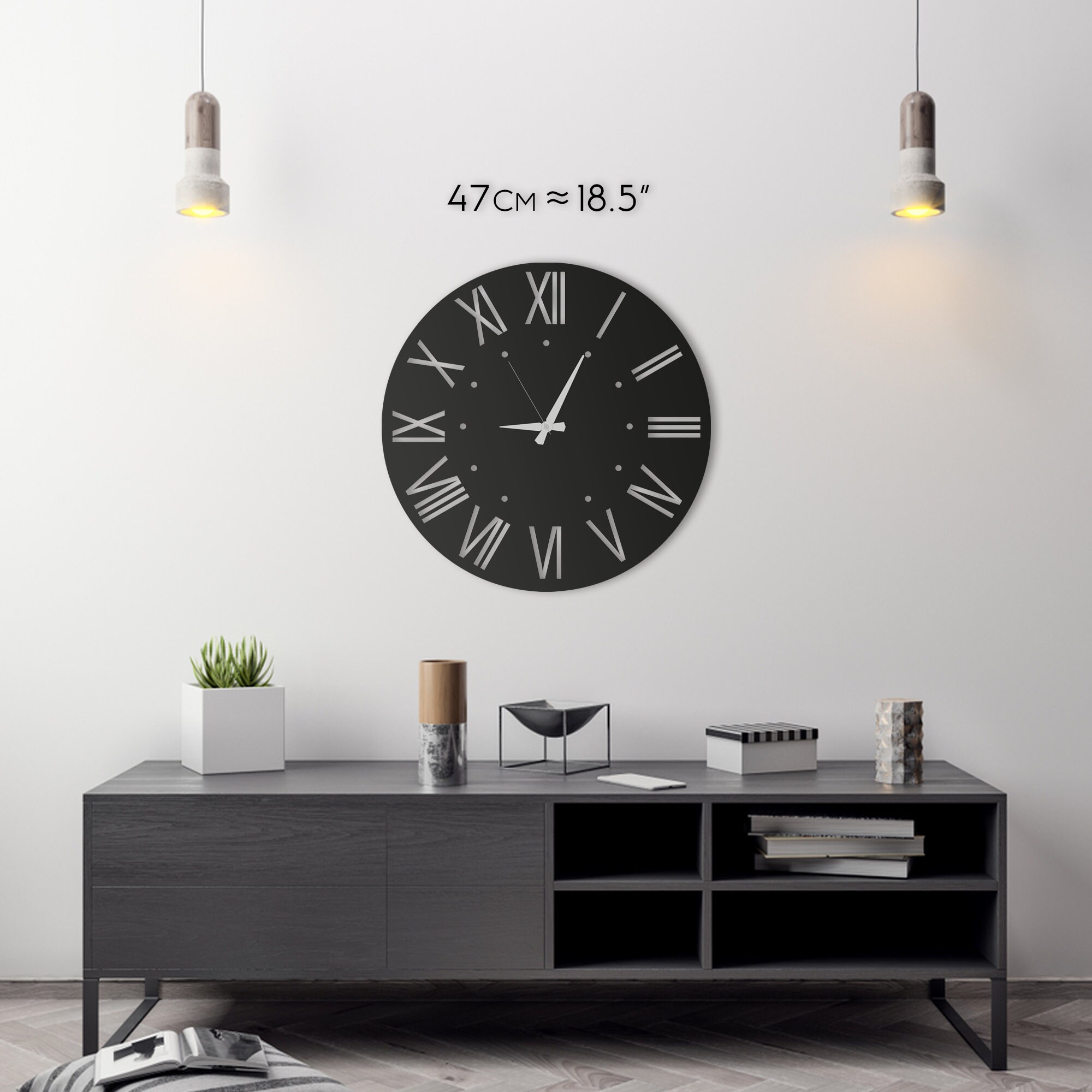Bold Large Wall Clock Oversized Wall Clock Unique Wall - Etsy