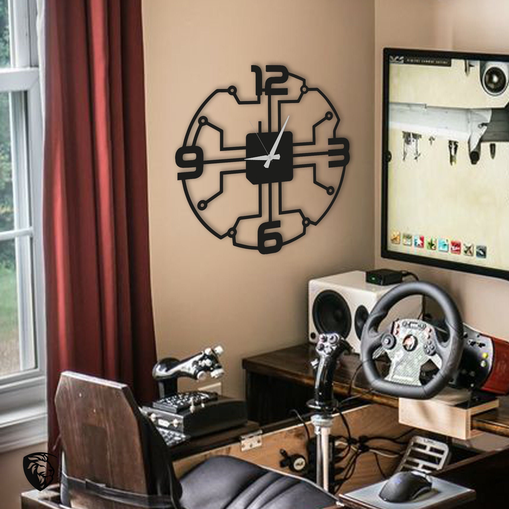 Digital Large Wall Clock / Silent Wall Clock / Farmhouse Wall Clock ...