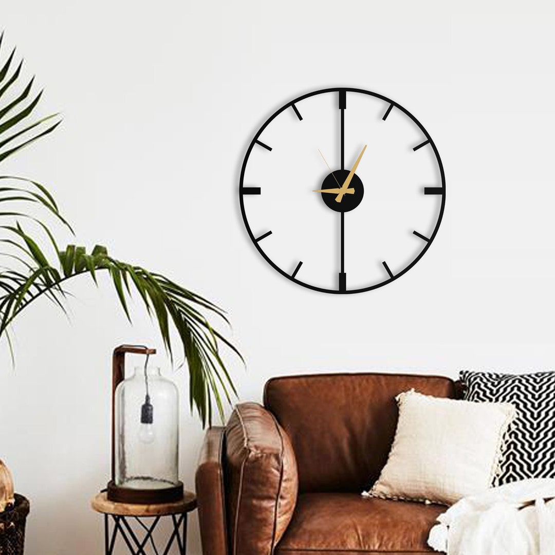 Modern Silent Large Wall Clock, Unique Oversized Wall Clock, Steampunk ...