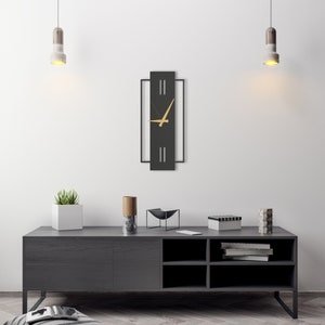 Oversized Modern Wall Clock, Large Unique Wall Clock, Rectangle Wall ...