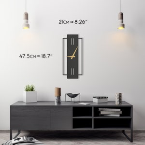 Oversized Modern Wall Clock, Large Unique Wall Clock, Rectangle Wall ...