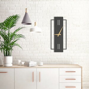 Oversized Modern Wall Clock, Large Unique Wall Clock, Rectangle Wall ...