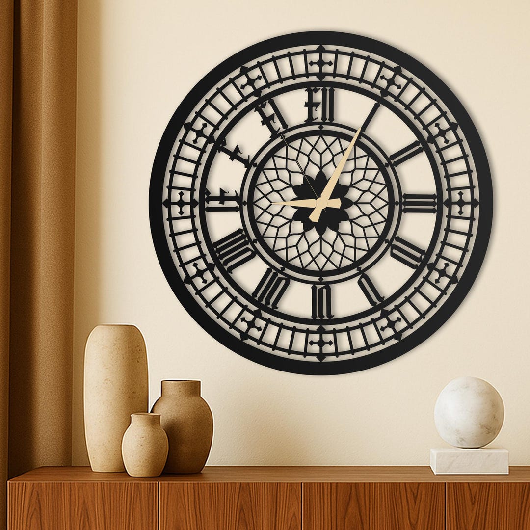Big Ben Large Wall Clock, Oversized Unique Wall Clock, Farmhouse Wall ...
