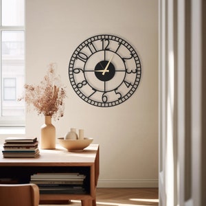Numbers Large Wall Clock / Oversized Wall Clock / Unique Wall Clock ...