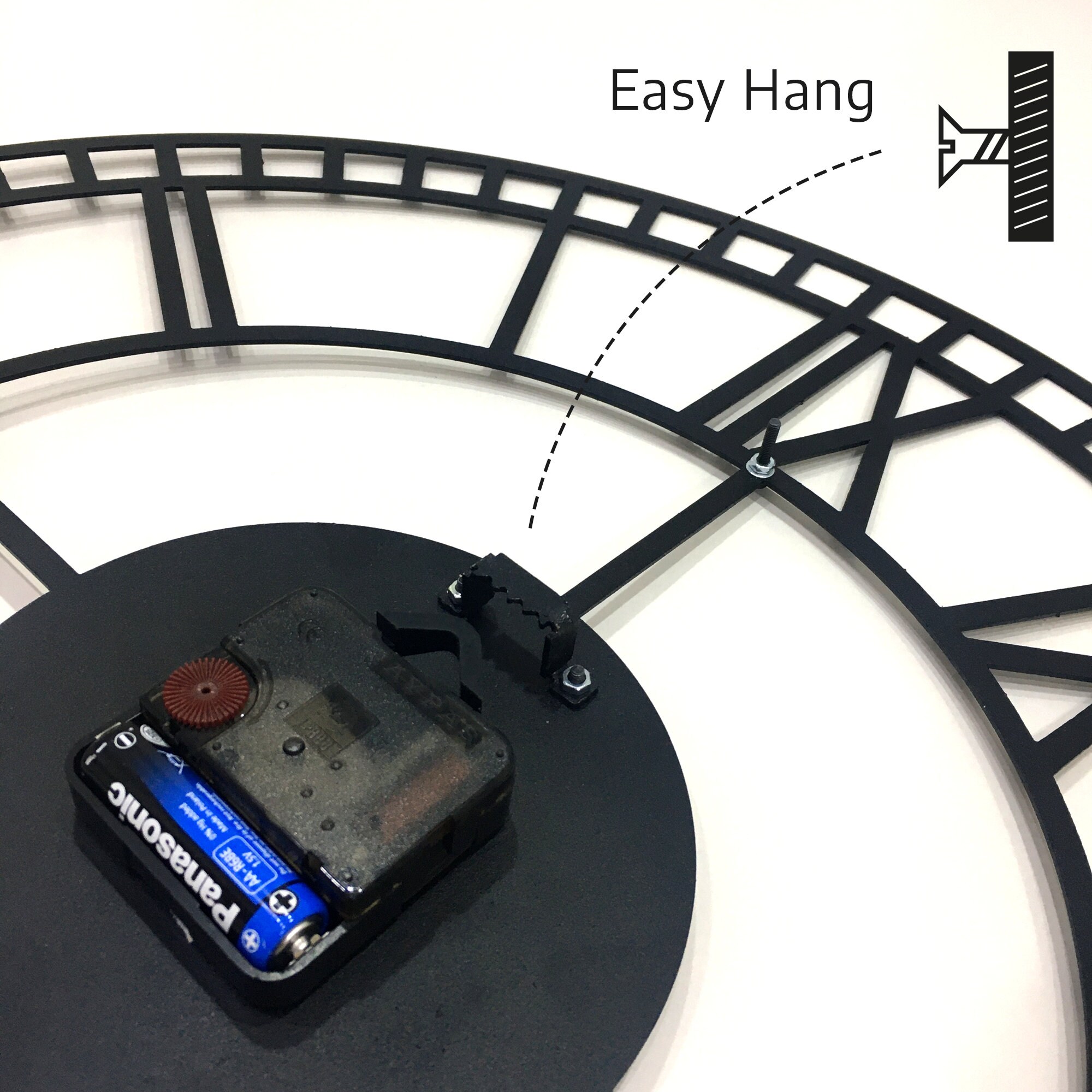 Bold Large Wall Clock Oversized Wall Clock Unique Wall - Etsy