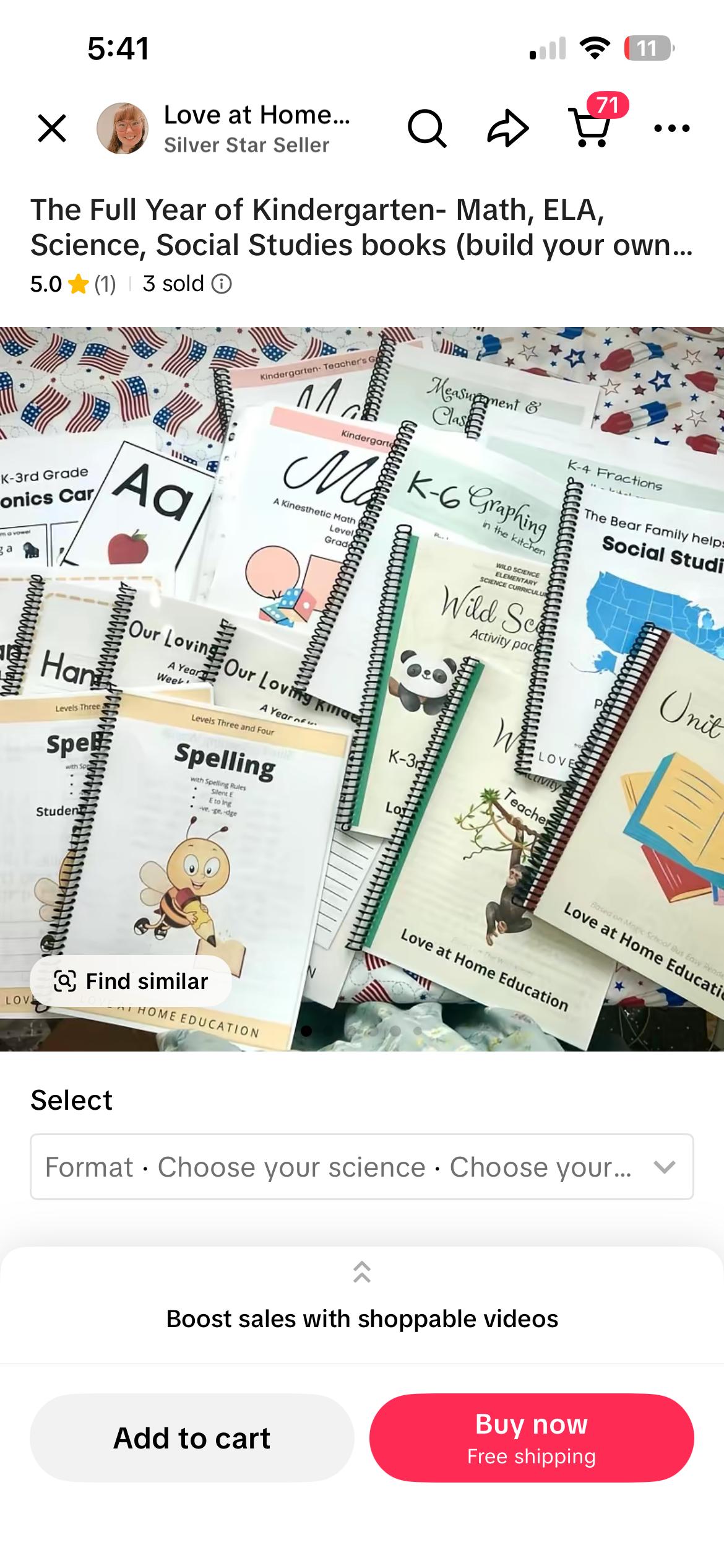 Kindergarten Homeschool Curriculum, Full Year Program (printed, Shipped ...