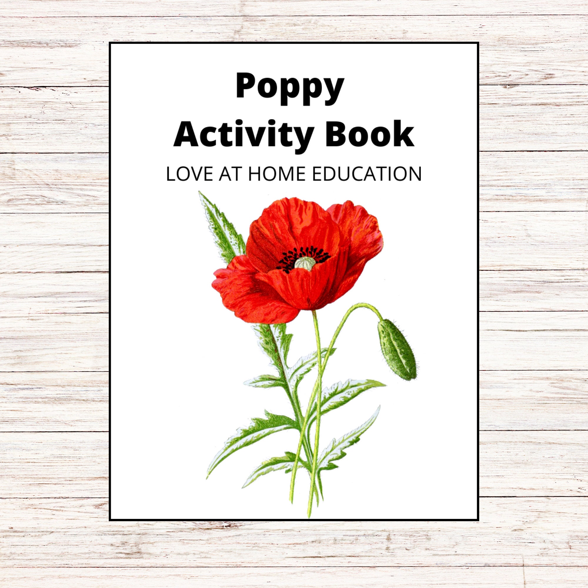 Poppy Activity Book (remembrance Day, Memorial Day, Veterans' Day ...