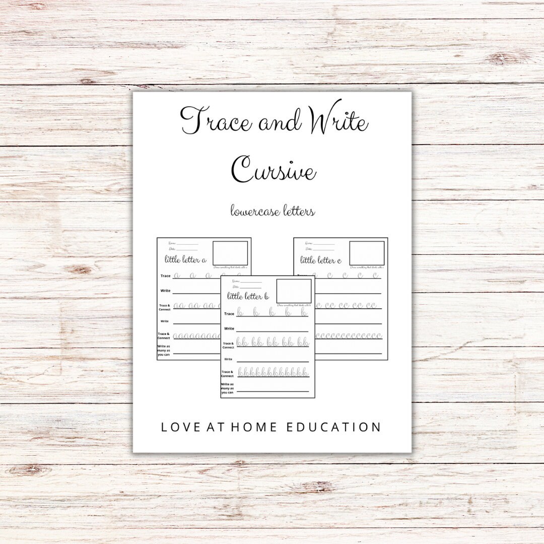 Trace and Write Handwriting: Lowercase Manuscript Guide Handwriting for ...