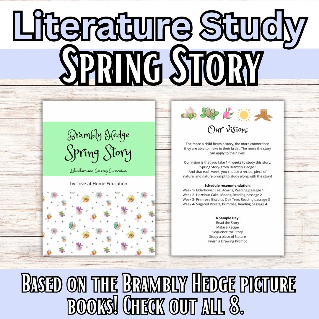 Brambly Hedge Spring Story Book Guide Homeschool Literature - Etsy