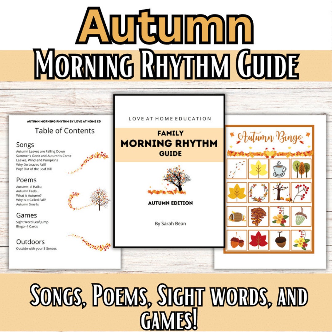 Autumn Morning Rhythm Guide, Songs, Poems, Games (digital Download) - Etsy