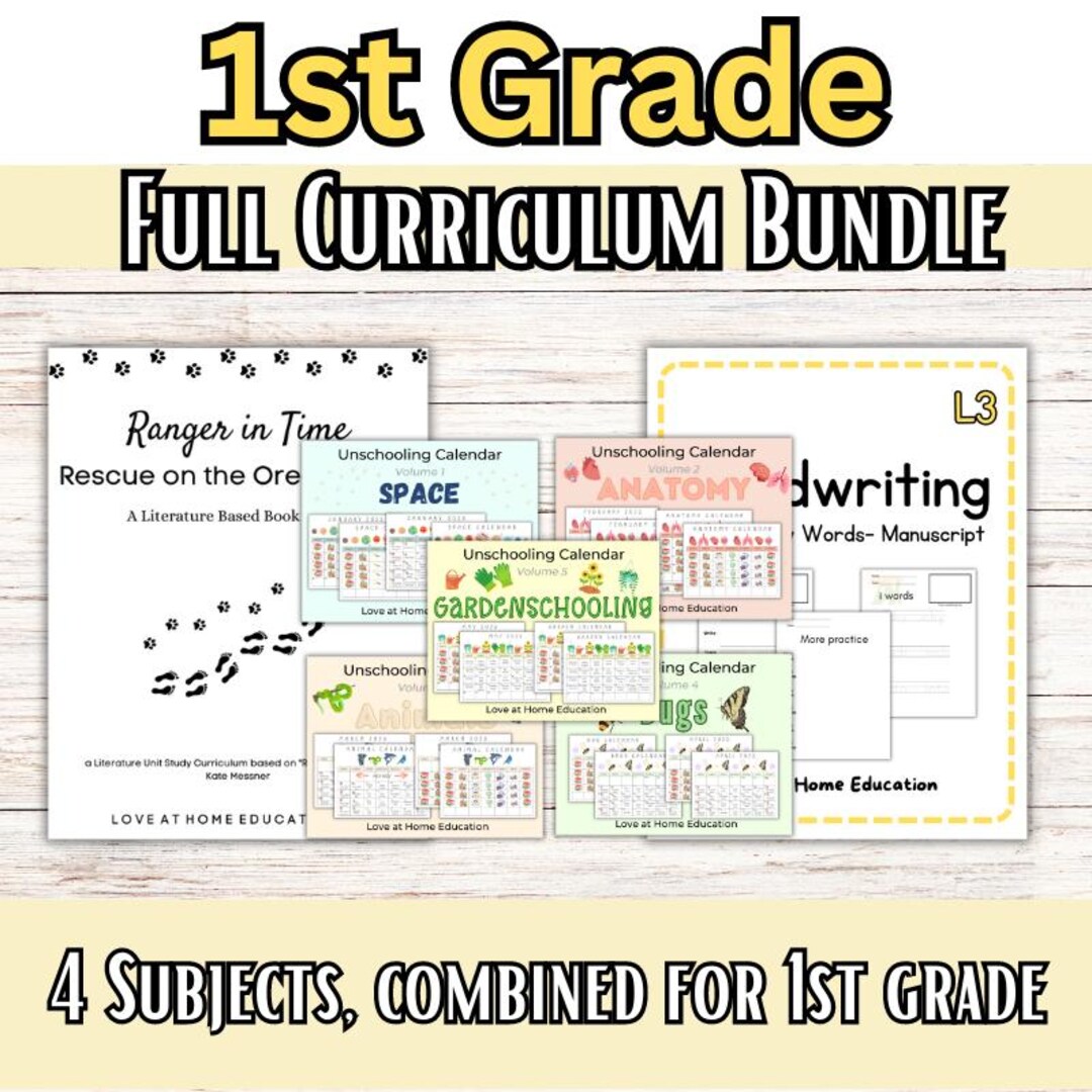 Full Year of 1st Grade, Grade 1 Homeschool Curriculum, Home Education ...