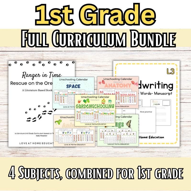 Full Year of 1st Grade, Grade 1 Homeschool Curriculum, Home Education ...