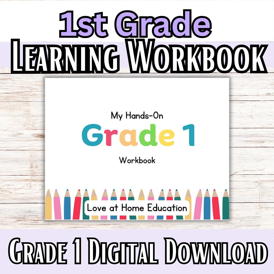 1st Grade Workbook: Math & Writing Skills (digital Download) (learning ...