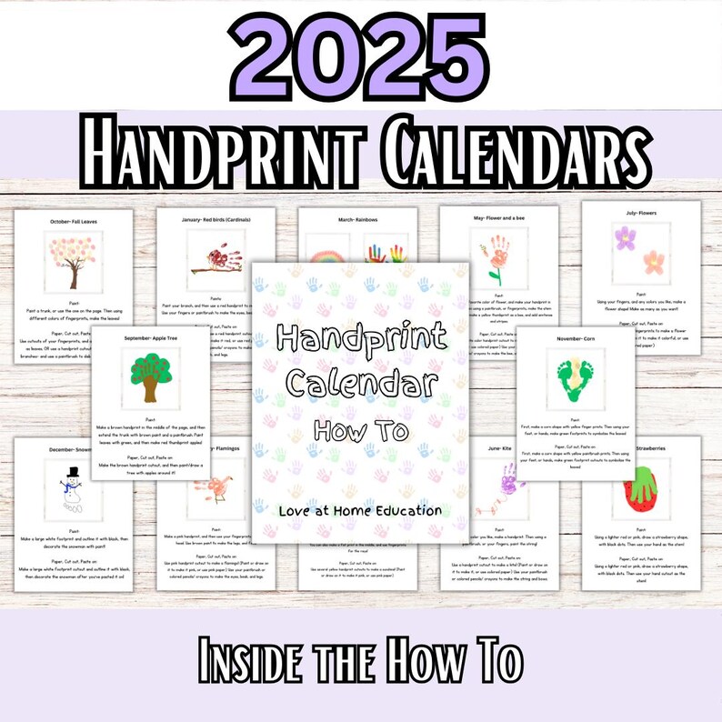 Handprint Calendar for 2025 | Christmas Gifts That Are Handmade for ...