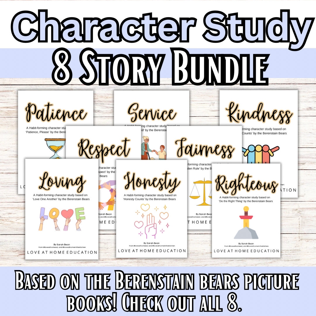 Berenstain Bears Character Study Bundle – Homeschool Bible Activities ...