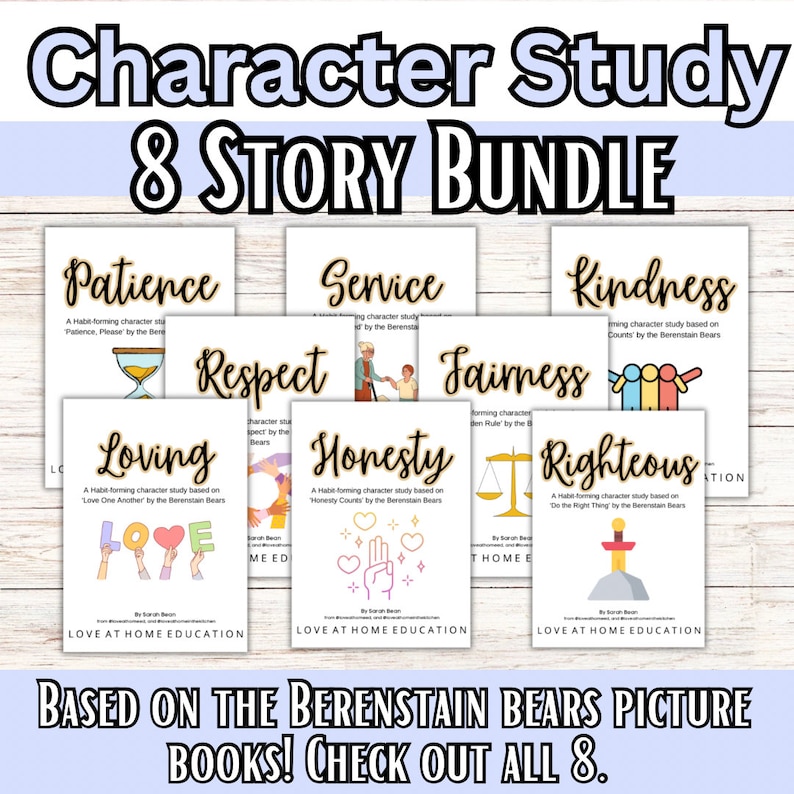 Bible Based Character Study- 8 Story Bundle, Digital Service Activities ...