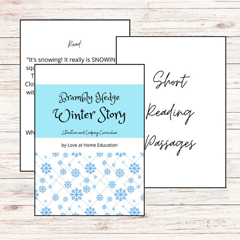 Brambly Hedge Winter Story Book Guide, Homeschool Literature and ...