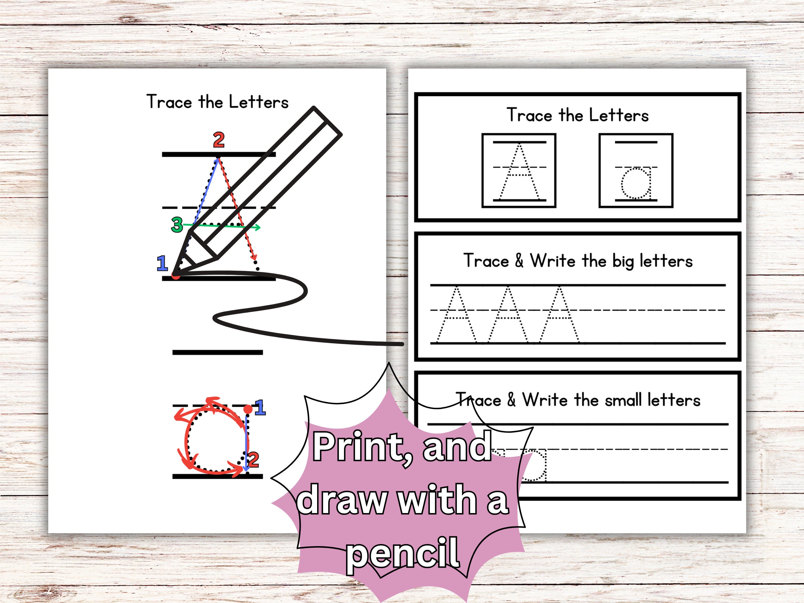2nd Year Prek A-Z Tracing Book Alphabet Trace Book for Preschoolers ...