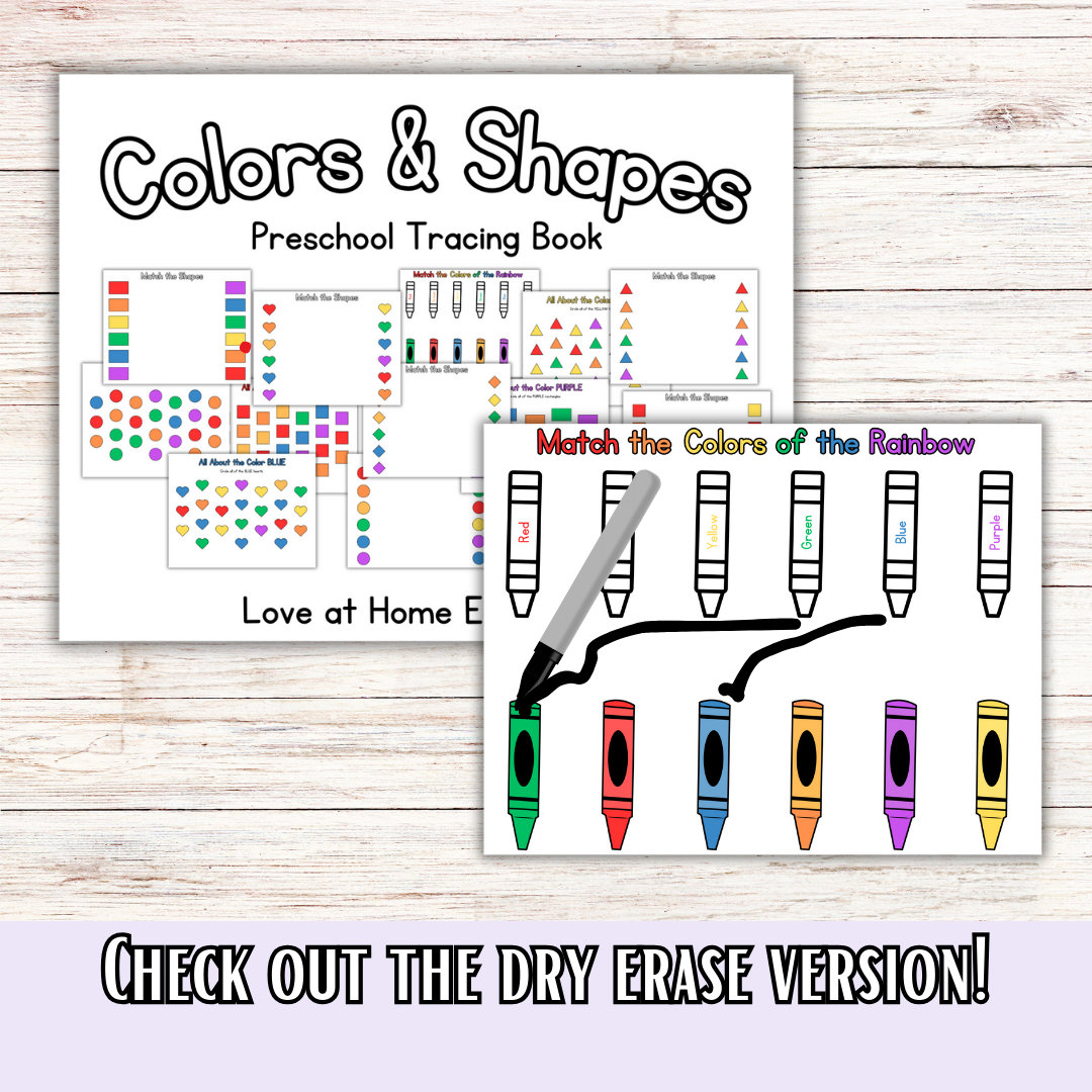 Preschool and Toddler Colors and Shapes TRACING BOOK Perfect for ...