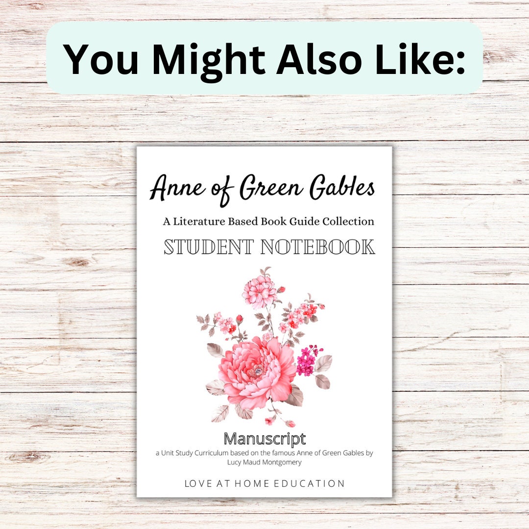 Anne of Green Gables Inspired Book Guides: Manuscript and Cursive ...