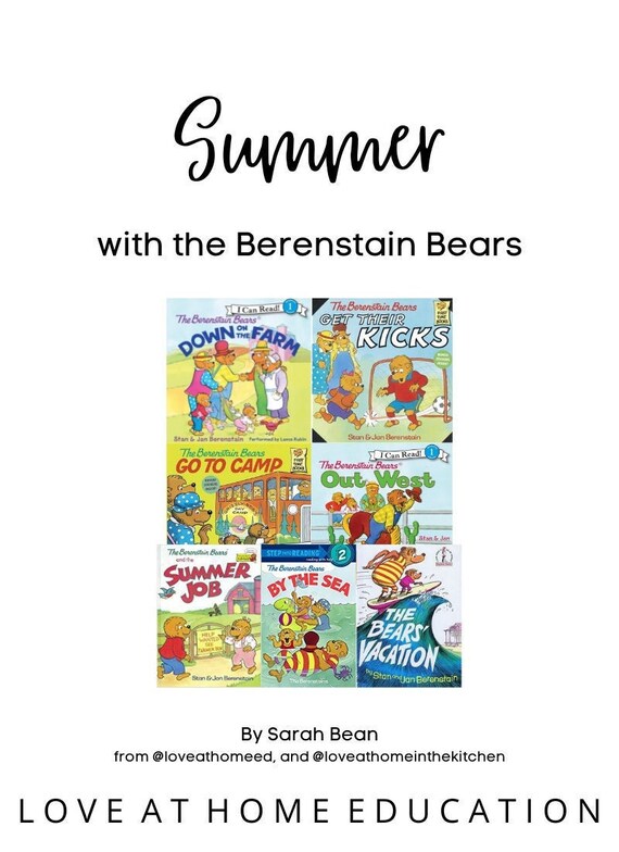 Summer With the Berenstain Bears Book Guide | Etsy