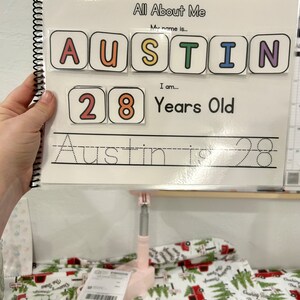 All About Me Pages Personalized Name, Age Busy Book for Preschoolers ...